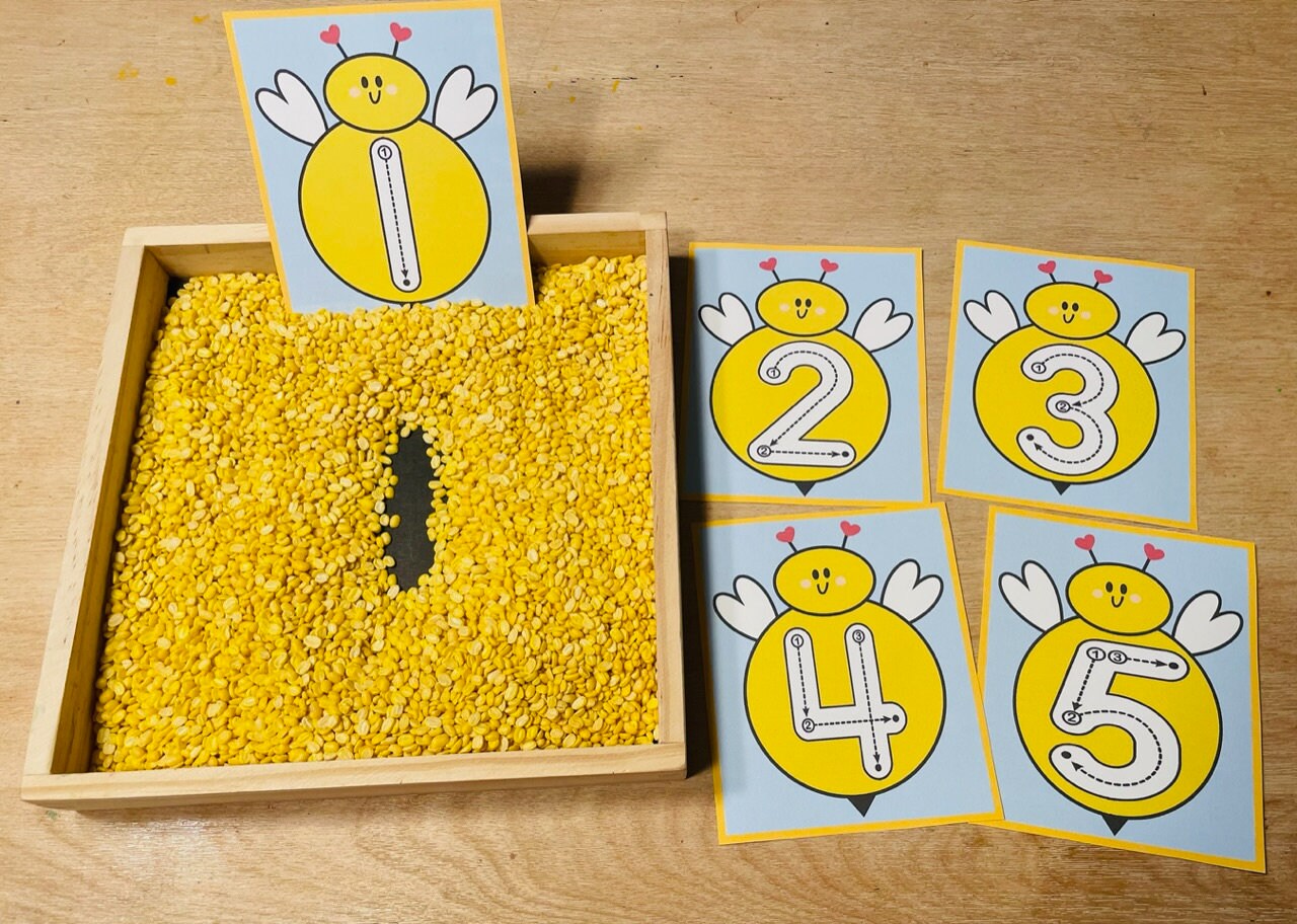 Bee Math for Preschool and Kindergarten, Bee Number Formation 1-20, Bee ...