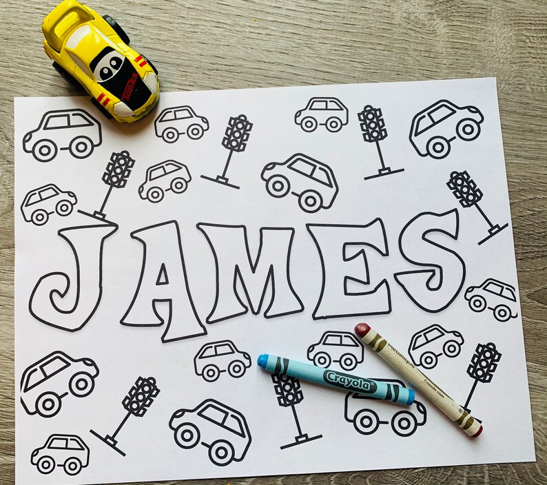 Personalized Coloring Pages Name Doodle Coloring Set of 8 - Etsy
