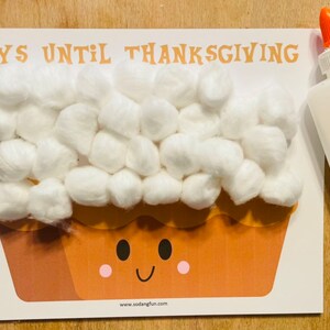 Thanksgiving Countdown, Thanksgiving Activity for Kids, Pumpkin Pie ...