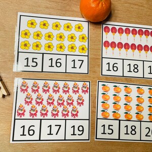 Lunar New Year I Spy and Count and Clip Cards 1-20, Year of the Dragon ...