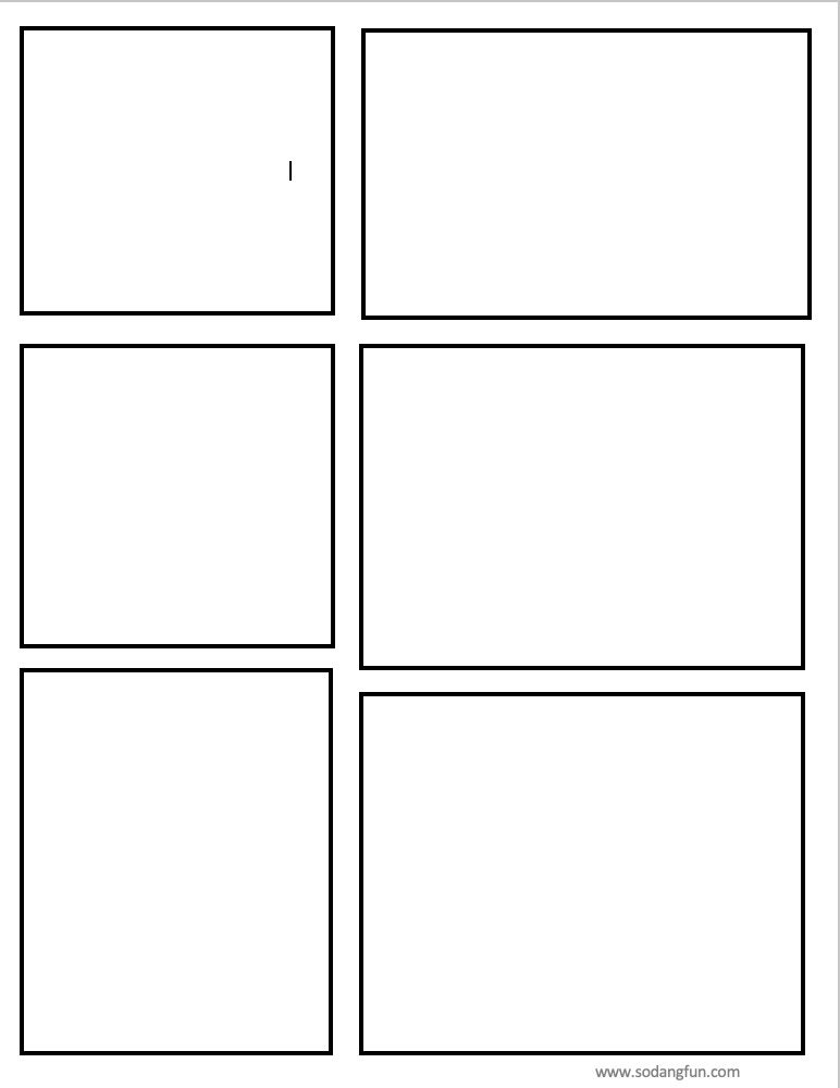 Printable Comic Book for Kids Full Page Comic Blanks Half - Etsy