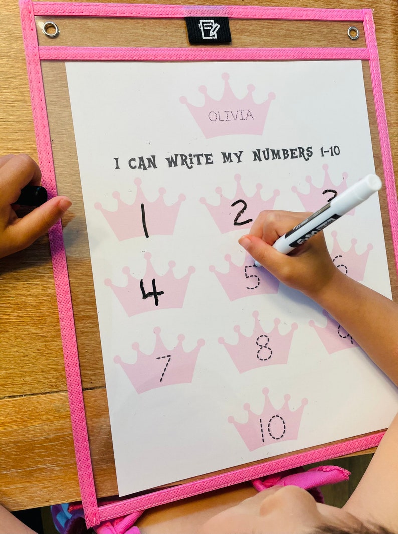 Custom Name Tracing Practice, Personalized Princess Tracing Worksheets ...