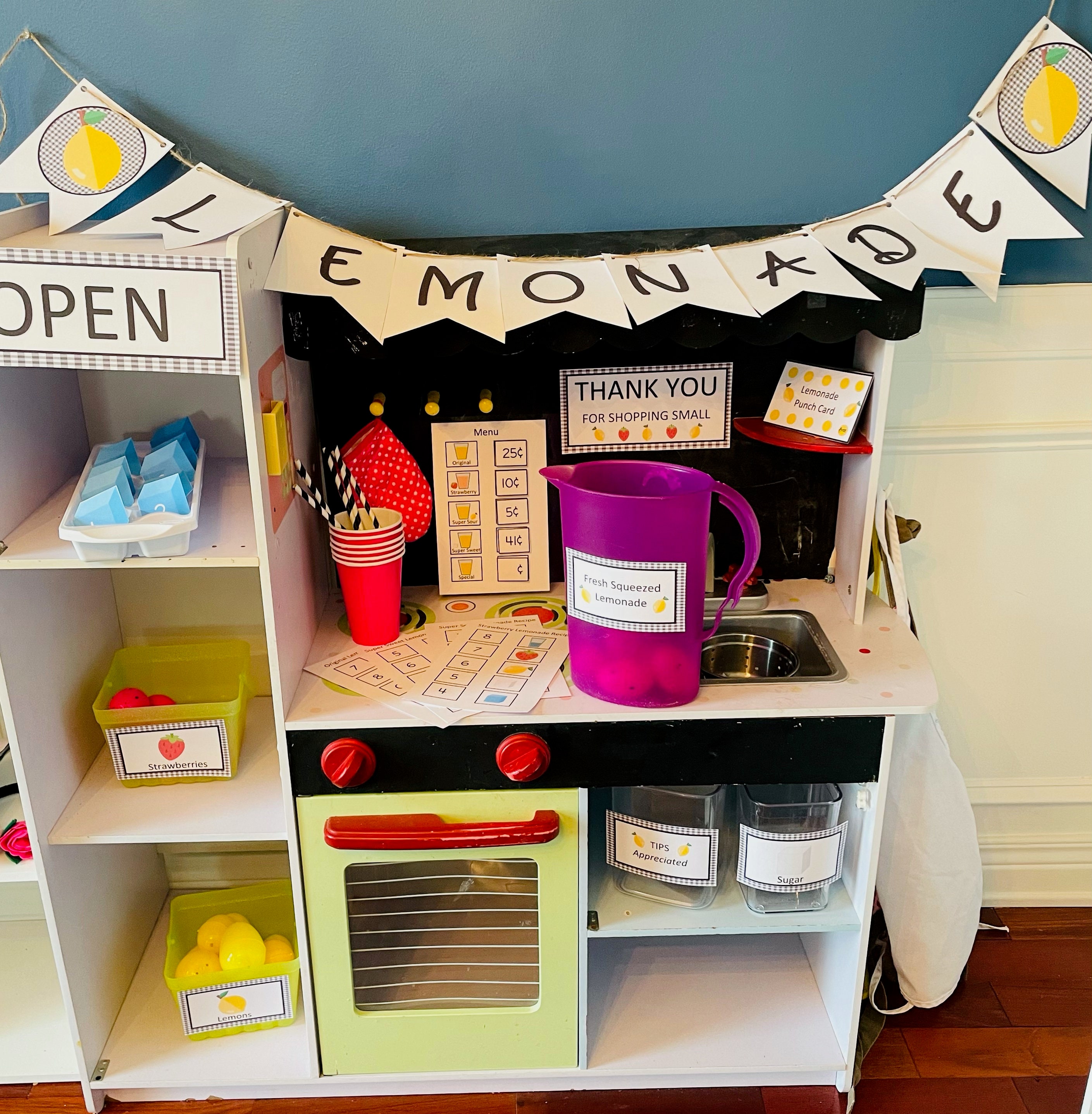 Lemonade Stand Dramatic Play Pretend Menus Printable Play - Etsy