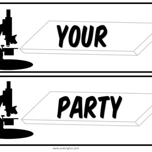 Doctor Party Banner, Doctor Party Signs and Food Labels, Pathology ...