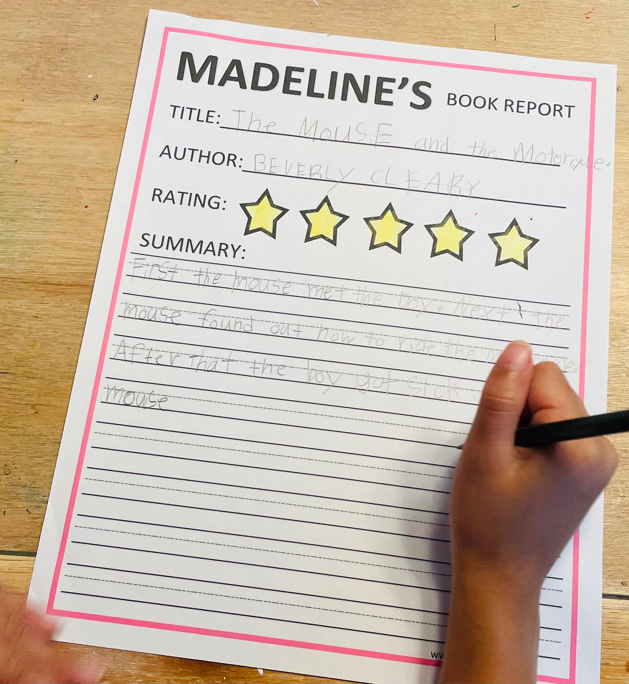 Summer Reading Log, Personalized Summer Reading, Book Report Template ...