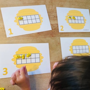 Bee Math for Preschool and Kindergarten, Bee Number Formation 1-20, Bee ...