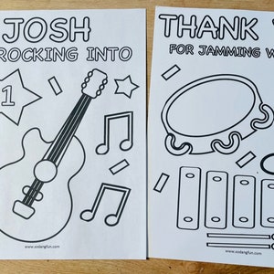 Personalized Music Birthday Coloring Pages, Music Birthday Coloring ...
