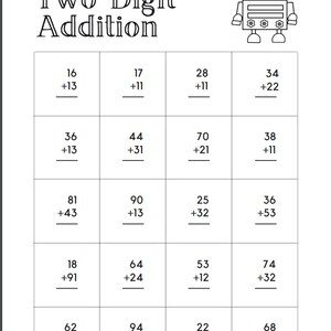 Second Grade Math Worksheets, Two Digit Addition, Subtraction, With ...