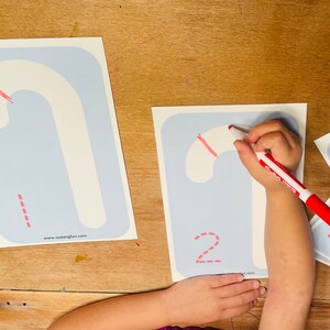 Winter Number Trace and Count Mats, Winter Math Mat, Counting Cards ...