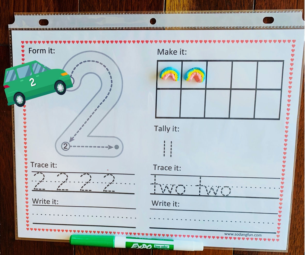 Number Formation 0-20 Workbook, Number Sense, Preschool Busy Binder ...