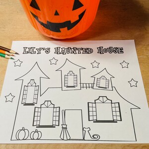 Personalized Halloween Coloring Pages, Custom Fall Coloring Page ...