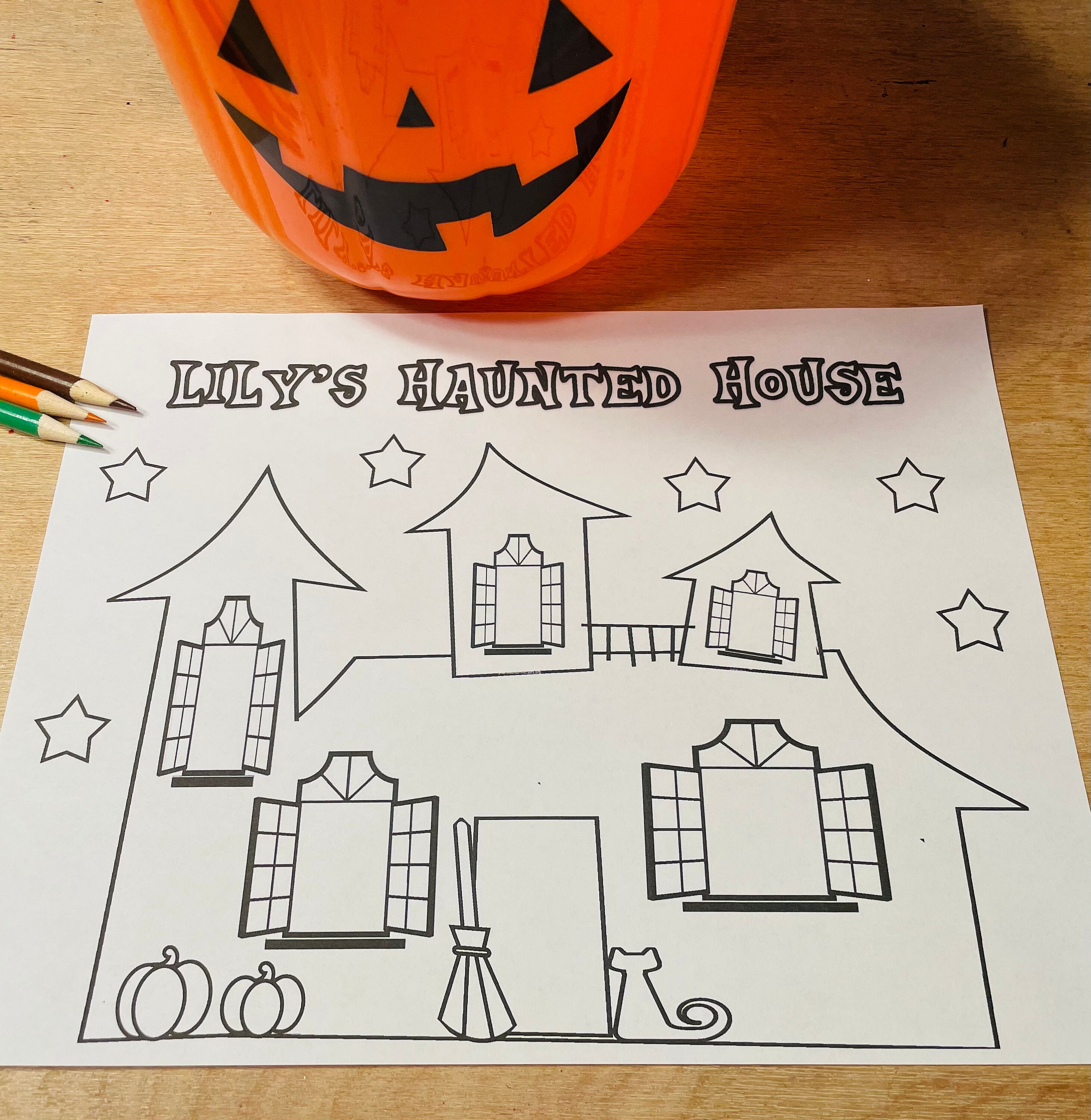 Personalized Halloween Coloring Pages Custom Fall Coloring - Etsy