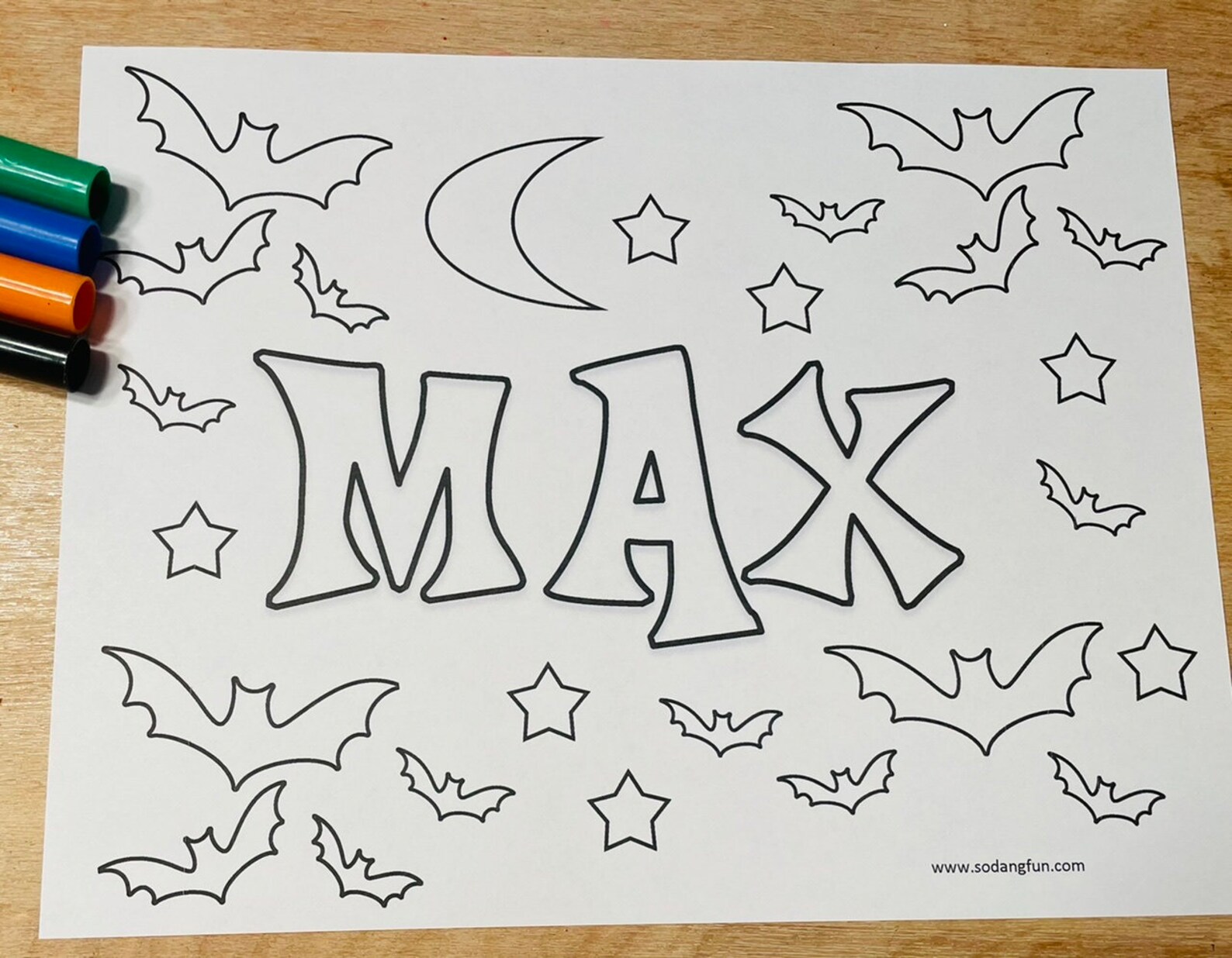 Personalized Halloween Coloring Pages Custom Fall Coloring - Etsy