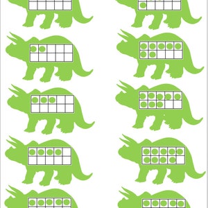 Number Sense Bundle, 10 Frames, Tally Marks, Dinosaur Counting Mats ...