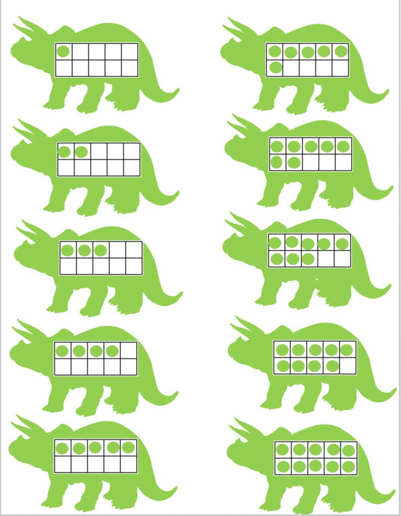 Number Sense Bundle 10 Frames Tally Marks Dinosaur Counting - Etsy