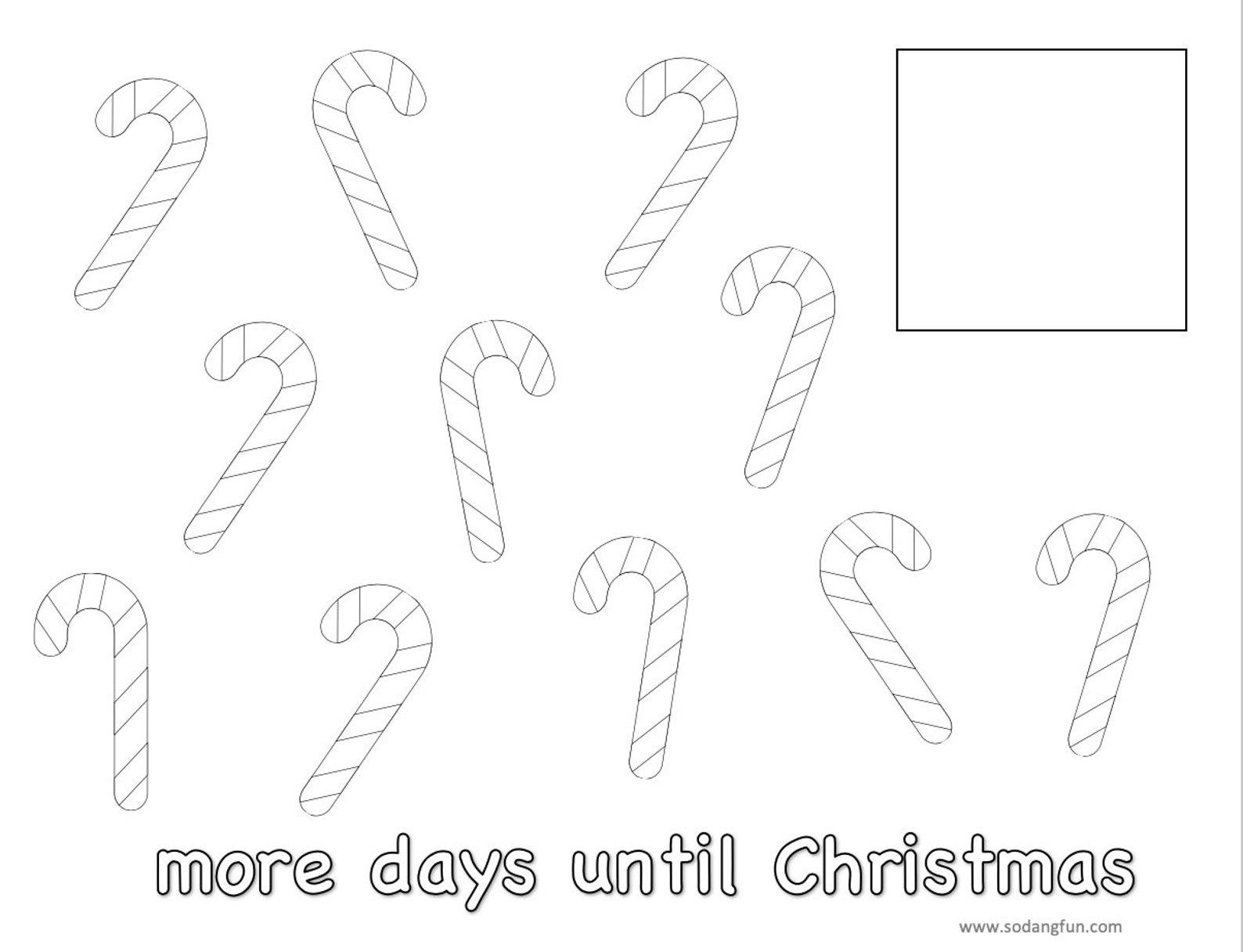 Christmas Countdown Coloring Pages Counting Mats Christmas | Etsy