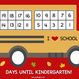Back to School Countdown All Grades, Back to School Activity for Kids ...