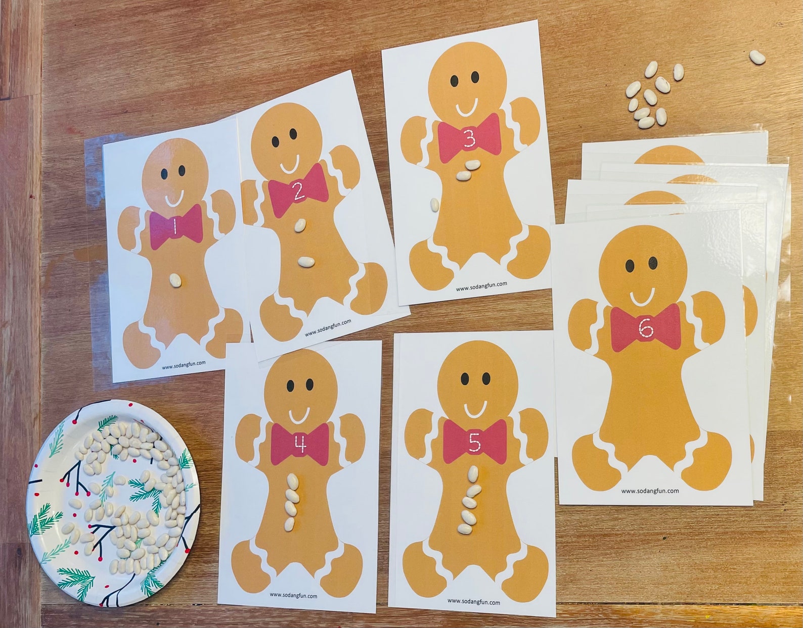 Winter Number Trace and Count Mats Winter Math Mat Counting - Etsy