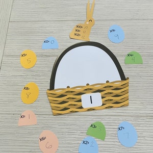 Easter Math Activity, Multiplication Craft Printable, Easter Craft for ...