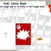 Printable Comic Book for Kids, Full Page Comic Blanks, Half Page Comic ...
