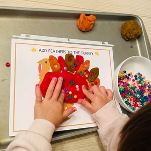 Thanksgiving Playdough Mats, Fall Counting Mats, Sensory Play Mats ...