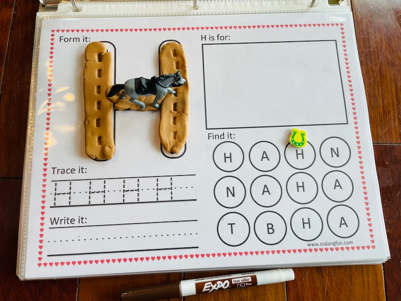 Alphabet Workbook Uppercase Letters Preschool Busy Binder | Etsy