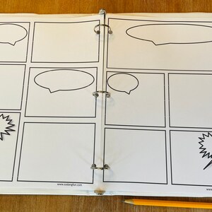 Printable Comic Book for Kids, Full Page Comic Blanks, Half Page Comic ...