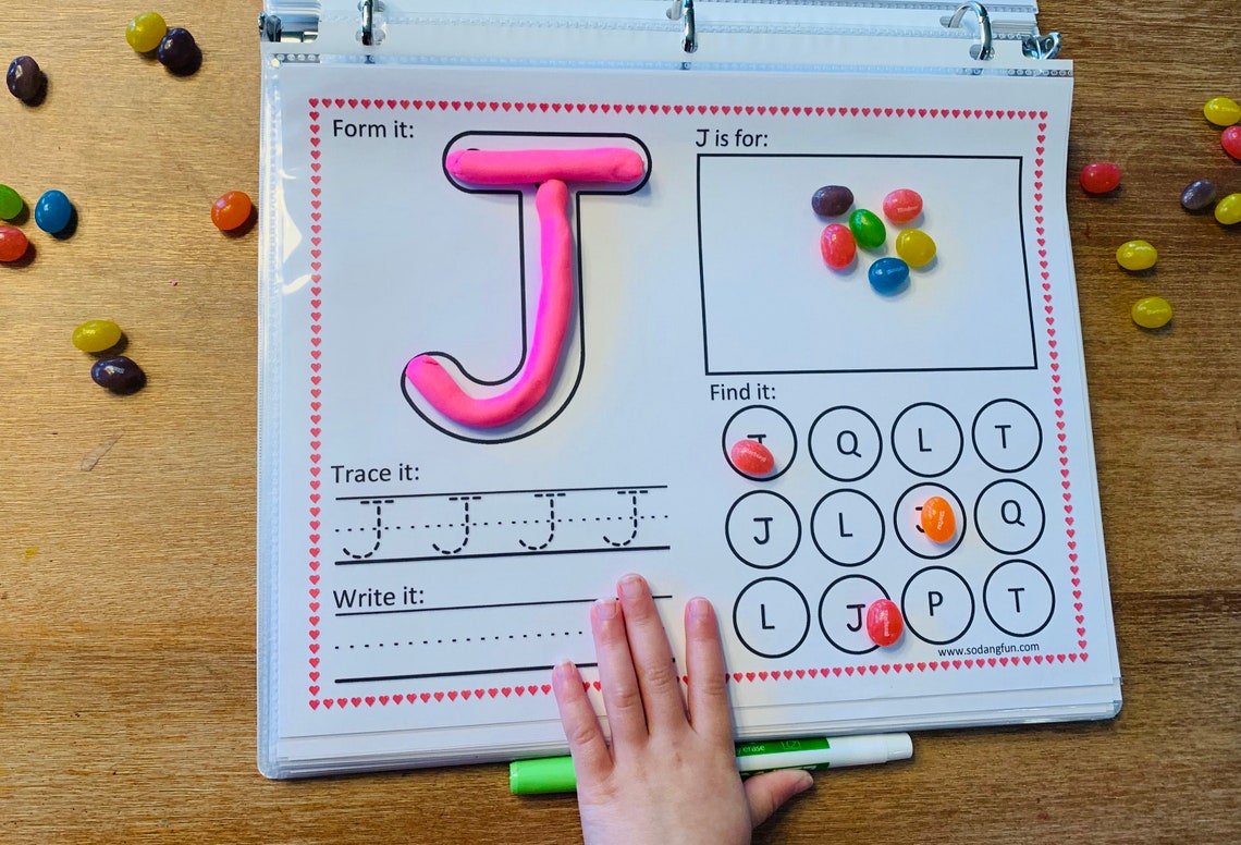 Alphabet Workbook Uppercase Letters Preschool Busy Binder | Etsy