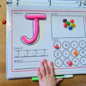 Alphabet Workbook, Uppercase Letters, Preschool Busy Binder Printable ...