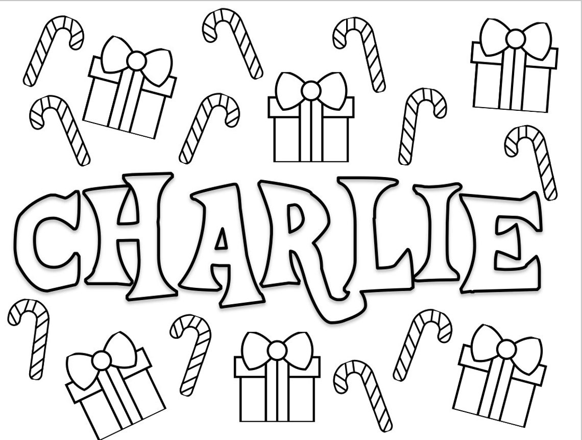 Personalized Christmas Coloring Pages Printable Holiday | Etsy