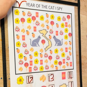 Lunar New Year I Spy and Count and Clip Cards 1-20, Year of the Cat ...