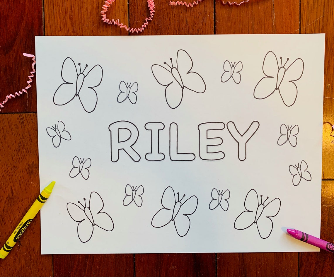 Personalized Easter Coloring Pages Spring Activity for Kids - Etsy