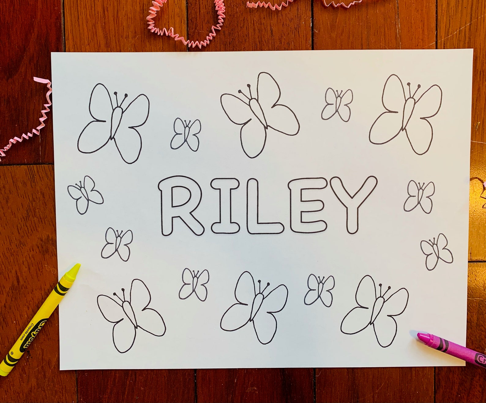 Personalized Easter Coloring Pages Spring Activity for Kids - Etsy