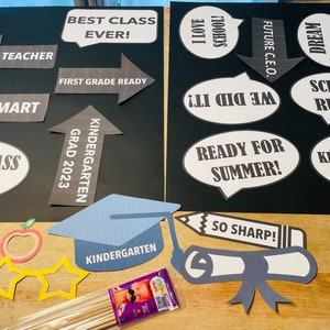 Graduation Photo Props, Personalized Last Day of School Photo Props ...