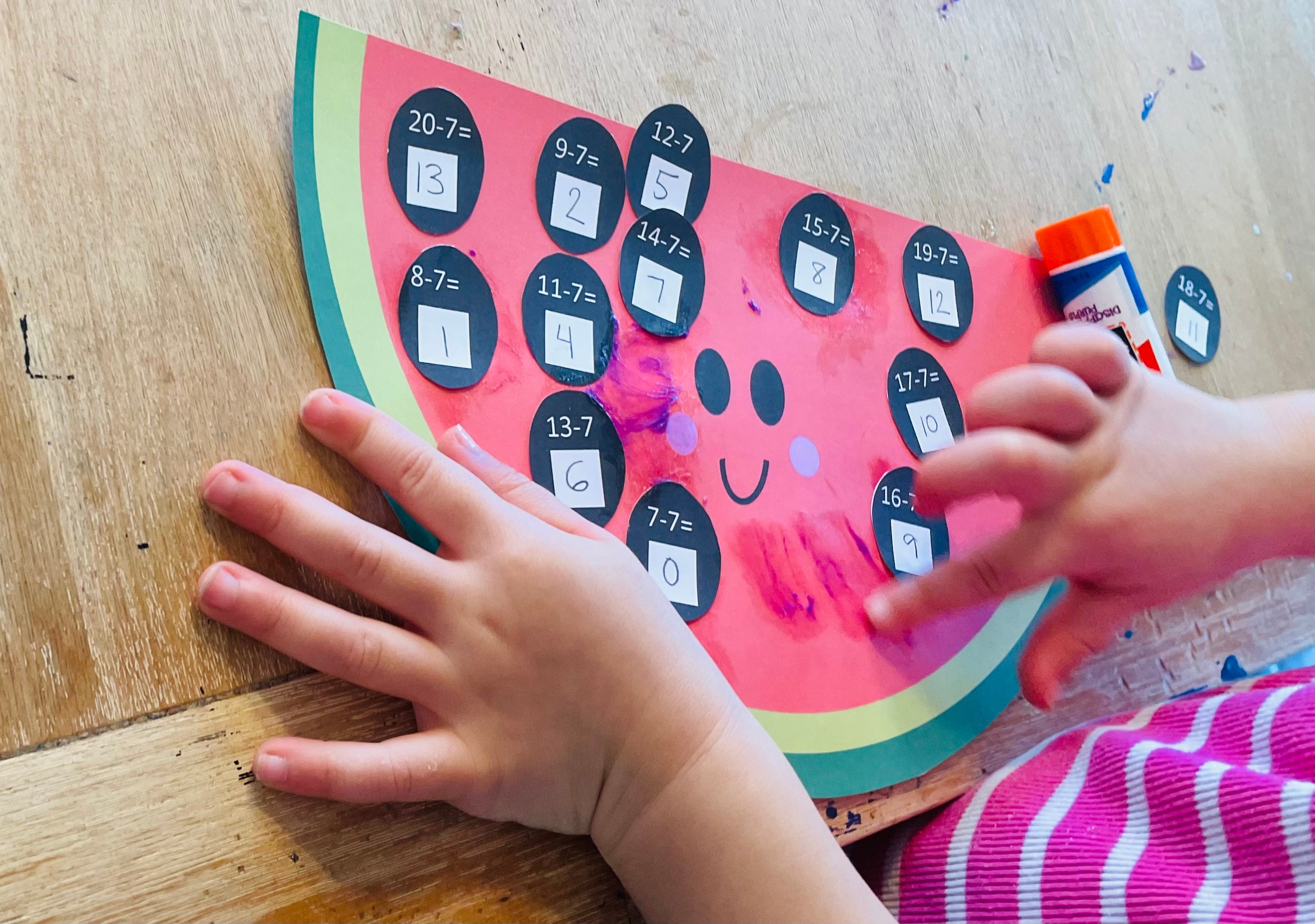 First Grade Math Craft, Grade 1 Subtraction Worksheets, Math Fruit ...