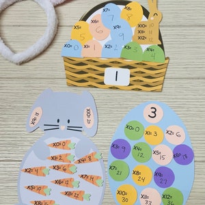Easter Math Activity, Multiplication Craft Printable, Easter Craft for ...