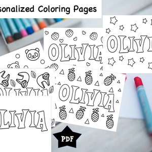 Personalized Coloring Pages, Name Doodle Coloring, Custom Coloring ...