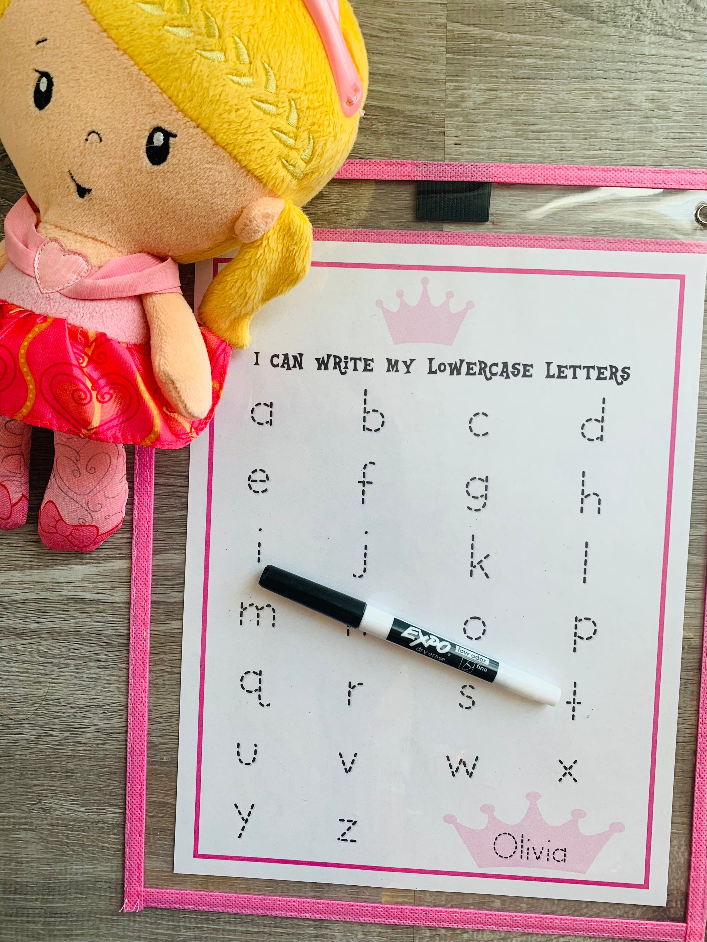 Custom Name Tracing Practice, Personalized Princess Tracing Worksheets ...