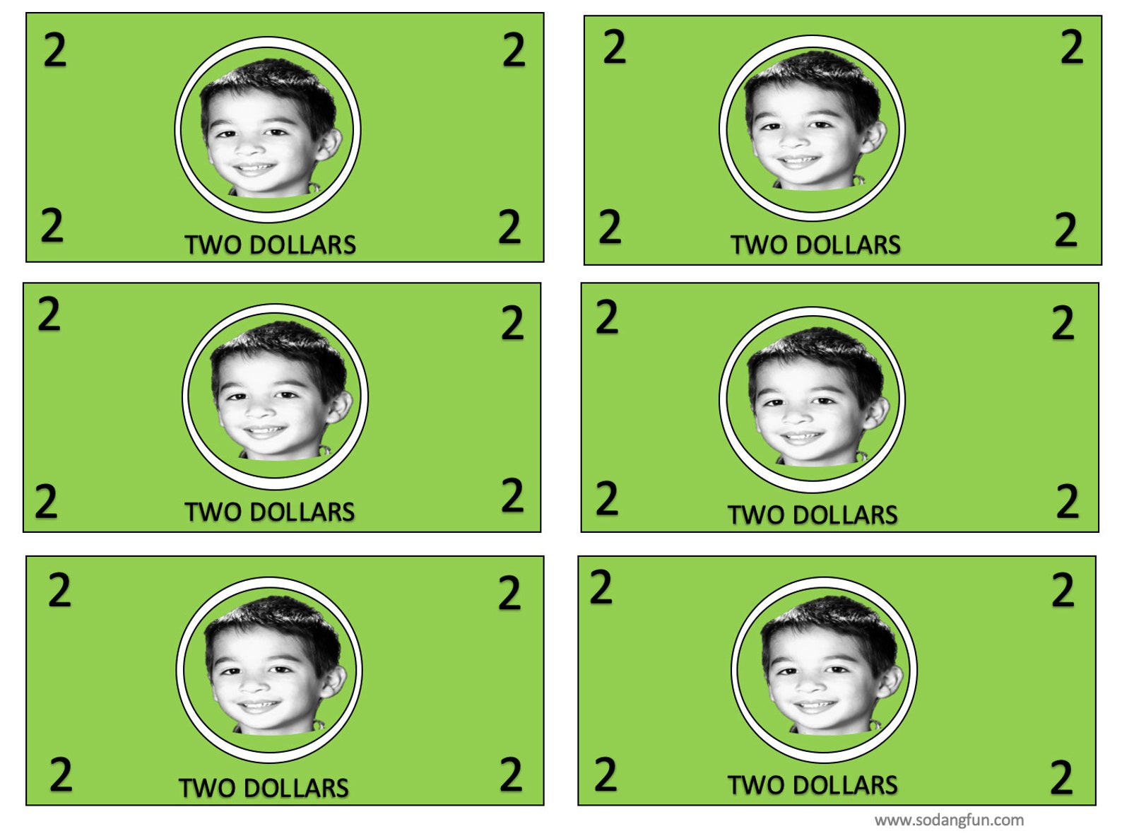 Personalized Play Money, Custom Pretend Money, Printable Play Dollars ...