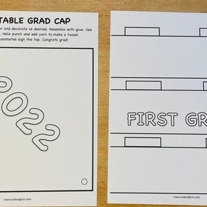 Printable Grad Cap, Paper Graduation Hat Craft, Personalized Grad Hat ...