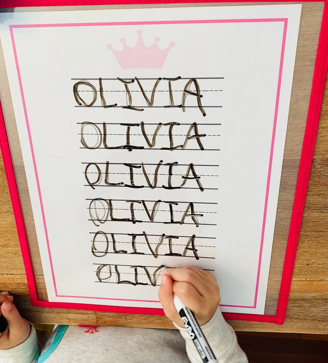 Custom Name Tracing Practice, Personalized Princess Tracing Worksheets ...