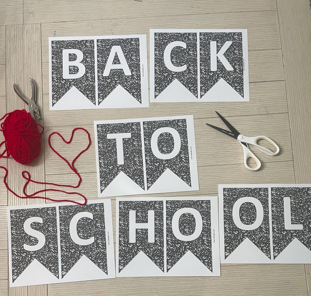 Personalized Composition Notebook Banner, Set of 3 - Etsy