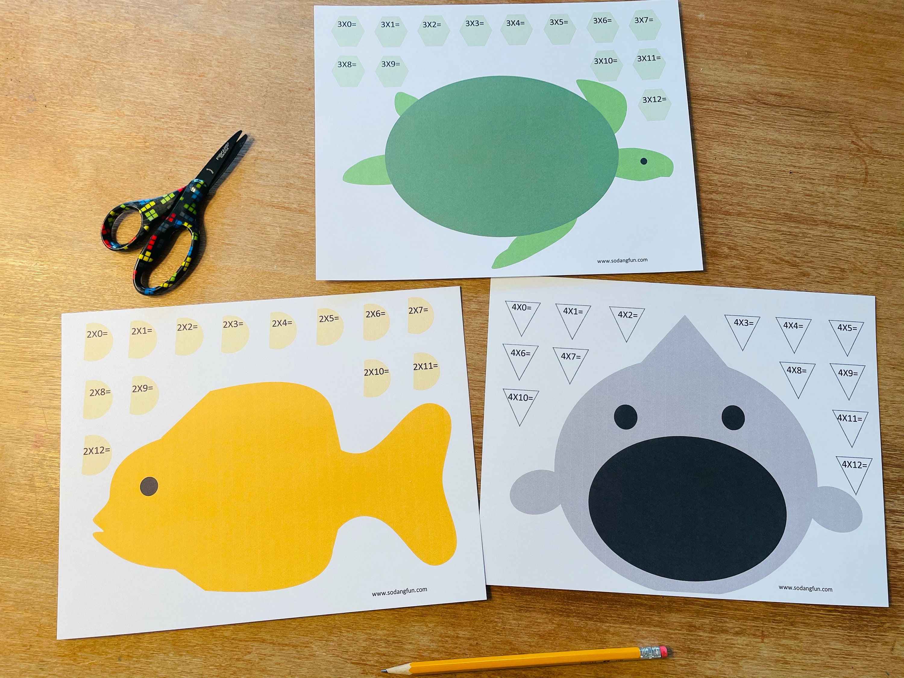 Multiplication Craft Summer Math Activity Sea Creature - Etsy