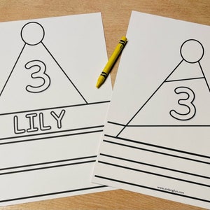 Paper Party Hat Craft, Personalized Party Hat Crowns, Paper Hat ...
