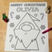 Personalized Christmas Coloring Pages, Printable Holiday Activity ...