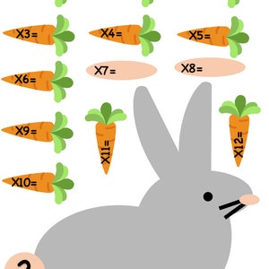 Easter Math Activity Multiplication Craft Printable Easter - Etsy