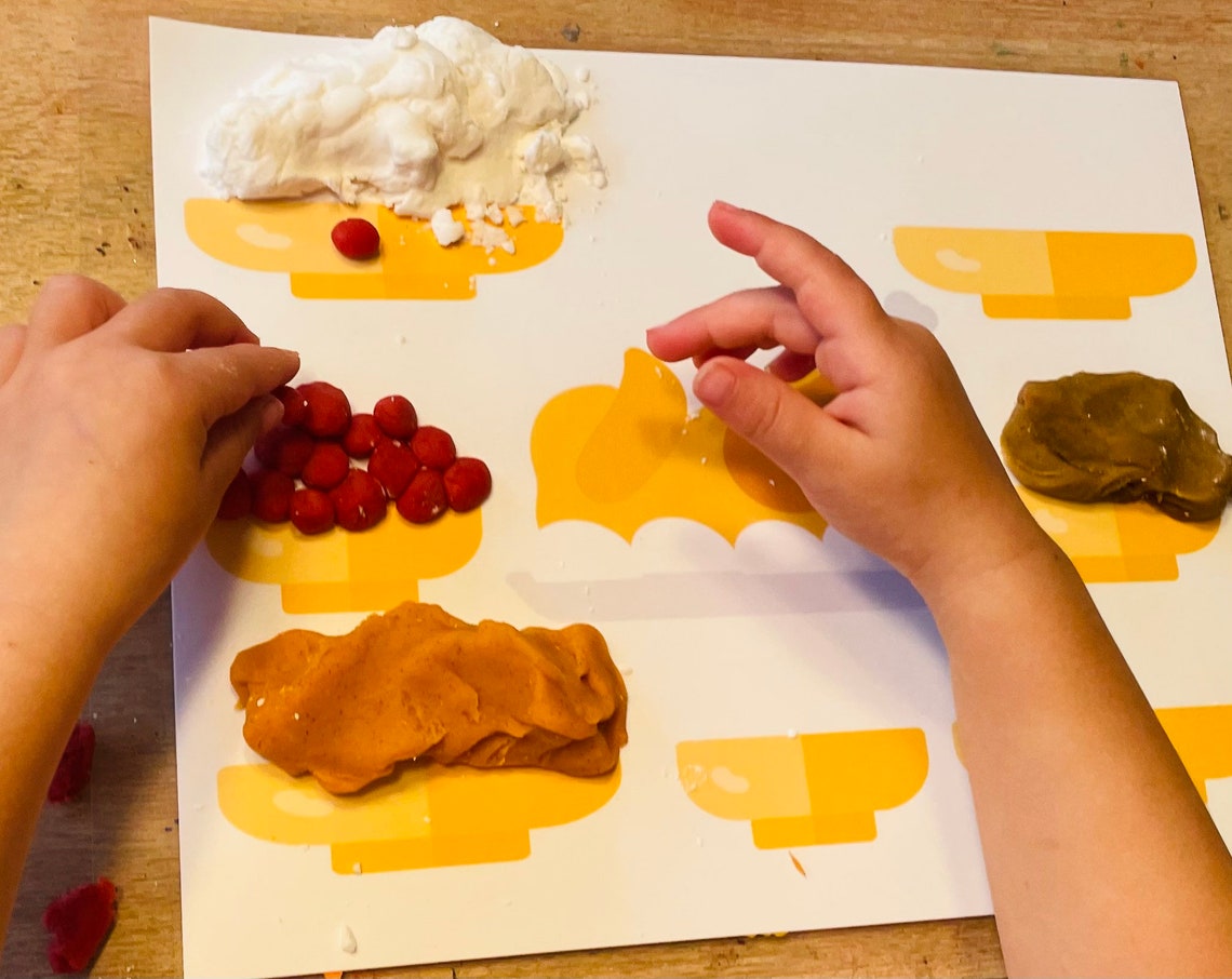 Thanksgiving Playdough Mats Fall Counting Mats Sensory Play - Etsy
