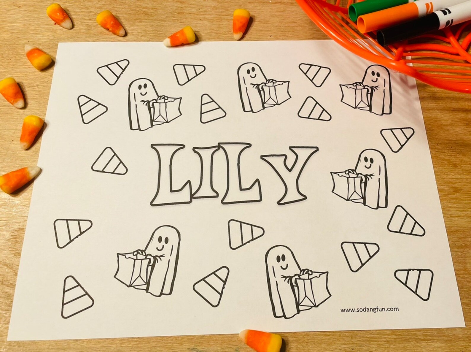 Personalized Halloween Coloring Pages Custom Fall Coloring - Etsy