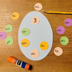 Easter Math Activity Multiplication Craft Printable Easter - Etsy