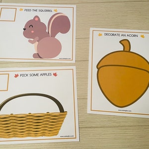 Thanksgiving Playdough Mats, Fall Counting Mats, Sensory Play Mats ...